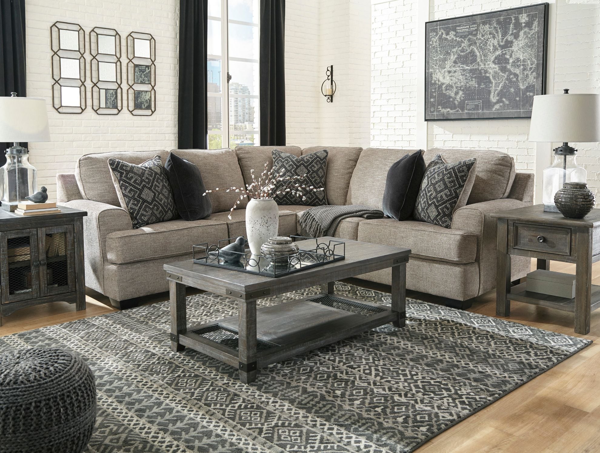 Bovarian Stone 2pc Sectional | Unclaimed Freight Furniture