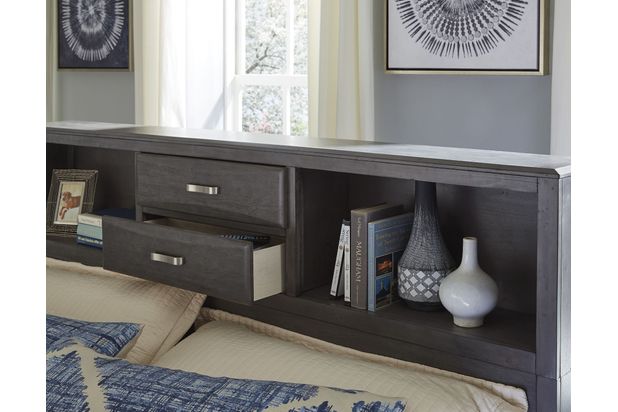 Caitbrook Queen Bookcase Headboard | Unclaimed Freight Furniture