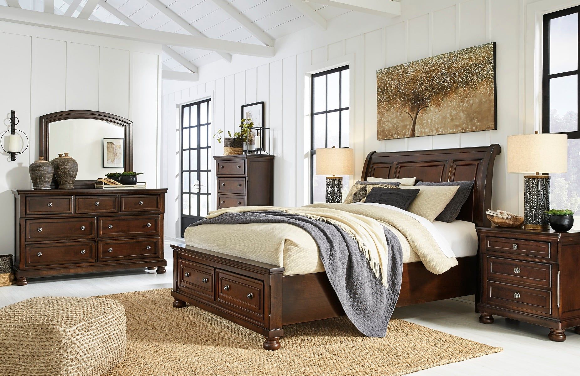 Porter Queen Sleigh Storage Bedroom Set | Unclaimed Freight Furniture
