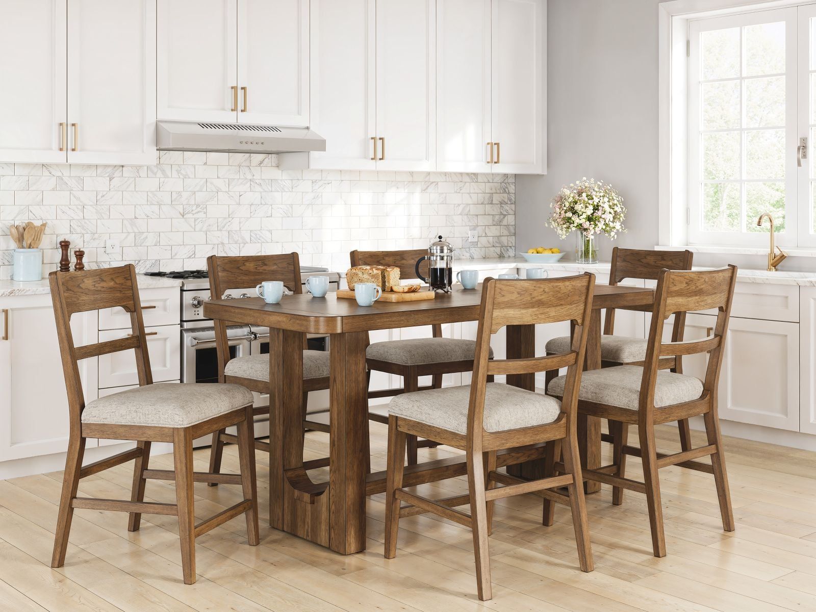 Cabalynn 7pc Counter Dining Set II | Unclaimed Freight Furniture